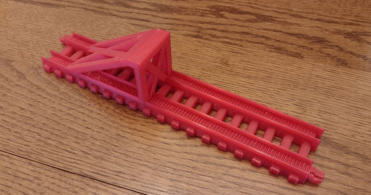 Train track buffer stop by Obeisance | Download free STL model ...