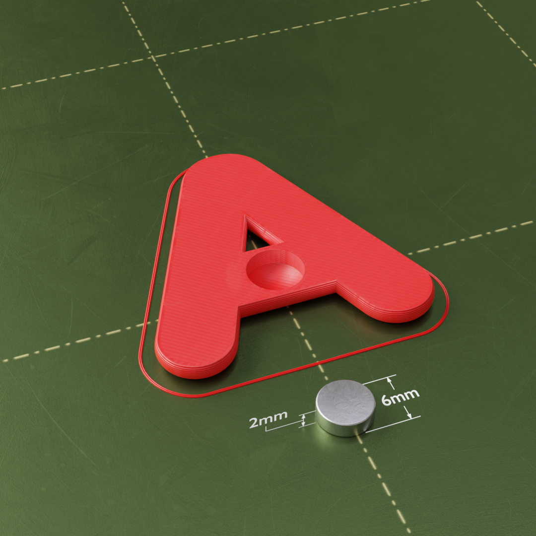 Magnetic Alphabet and Numbers by Asphalt3D | Download free STL model ...