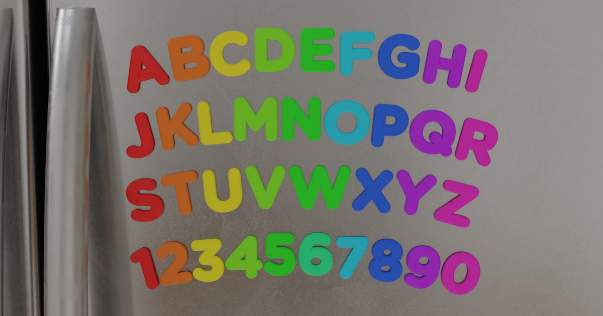 Magnetic Alphabet and Numbers by Asphalt3D | Download free STL model ...