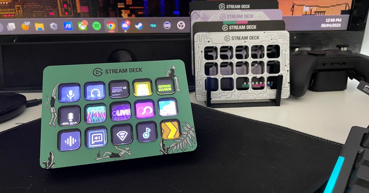 Stream deck MK2 face plate stand/holder by Bluefredcow01 | Download ...