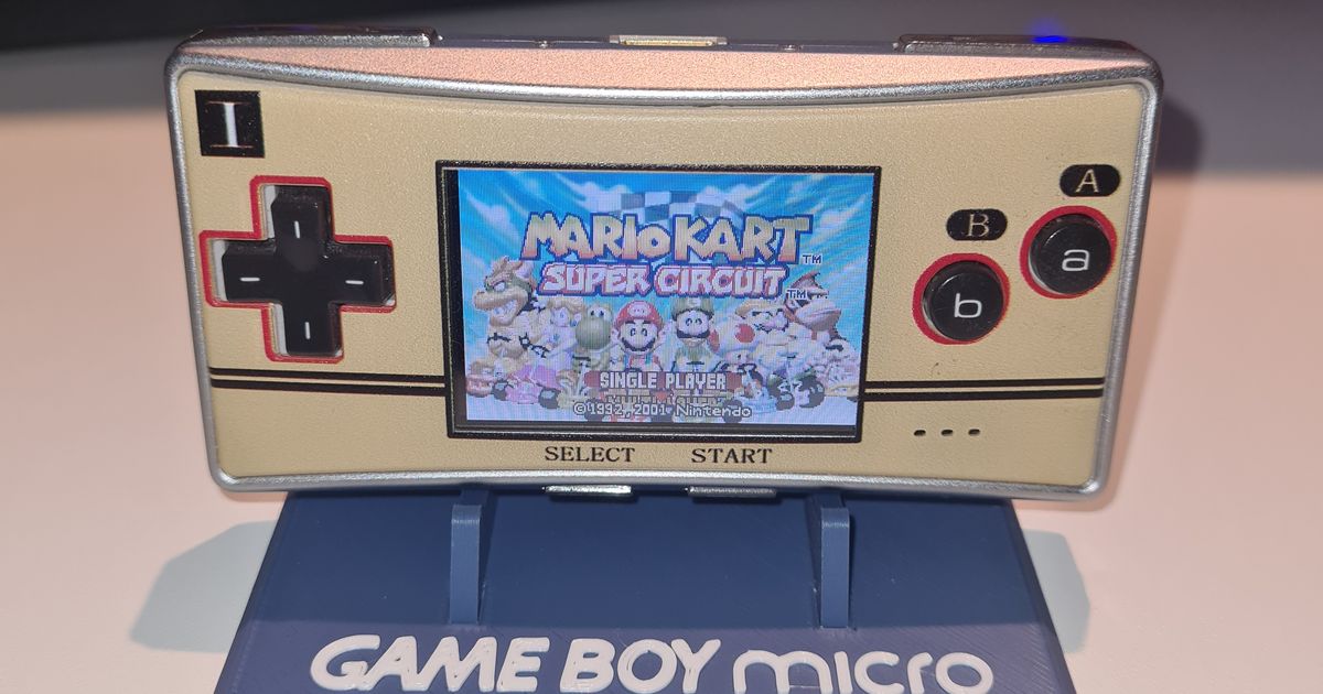 GameBoy Micro display stand by Joris | Download free STL model ...