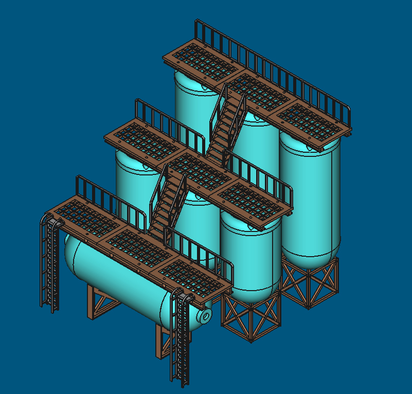 Tabletop Wargame Terrain: Refinery by chipworker | Download free STL ...