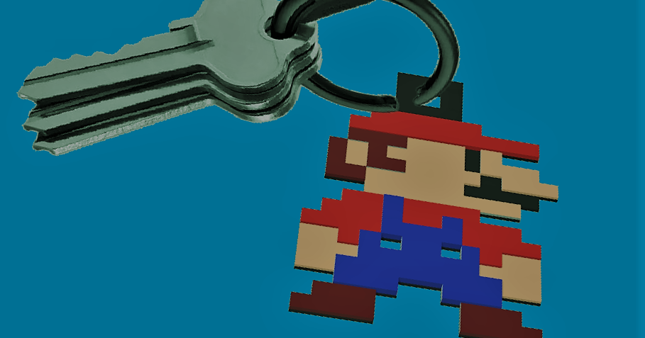 Super Mario 8bit Keychain by Wilko_SLO | Download free STL model ...