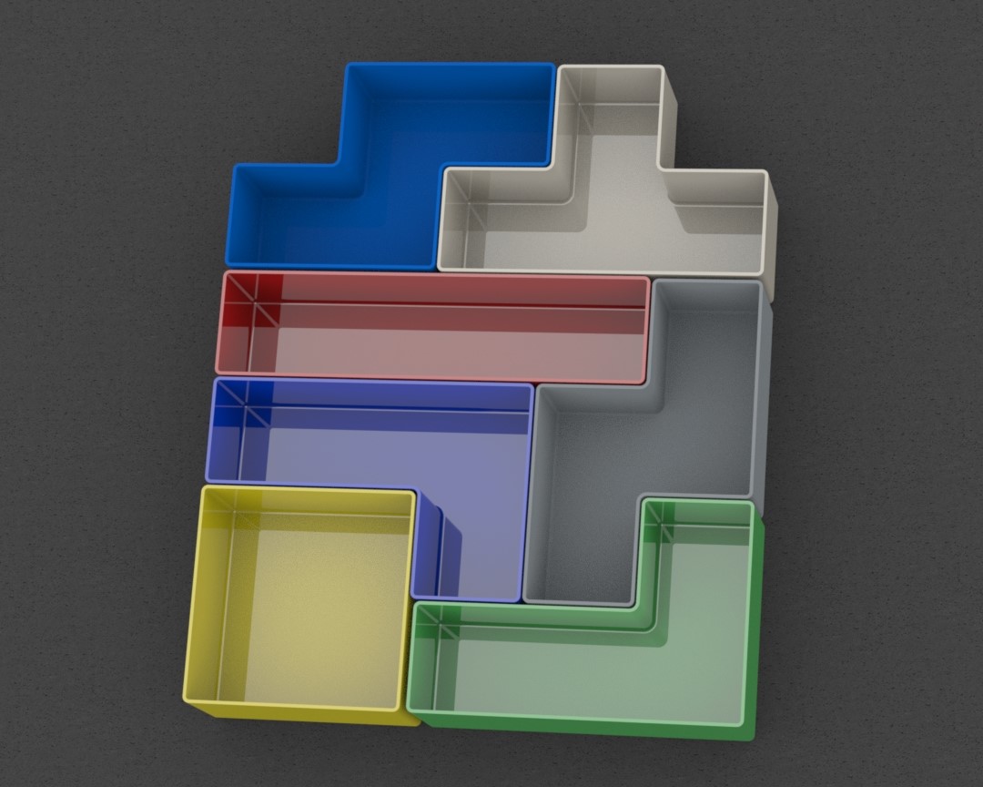 TETRIS TRAYS by slavik kopanov | Download free STL model | Printables.com