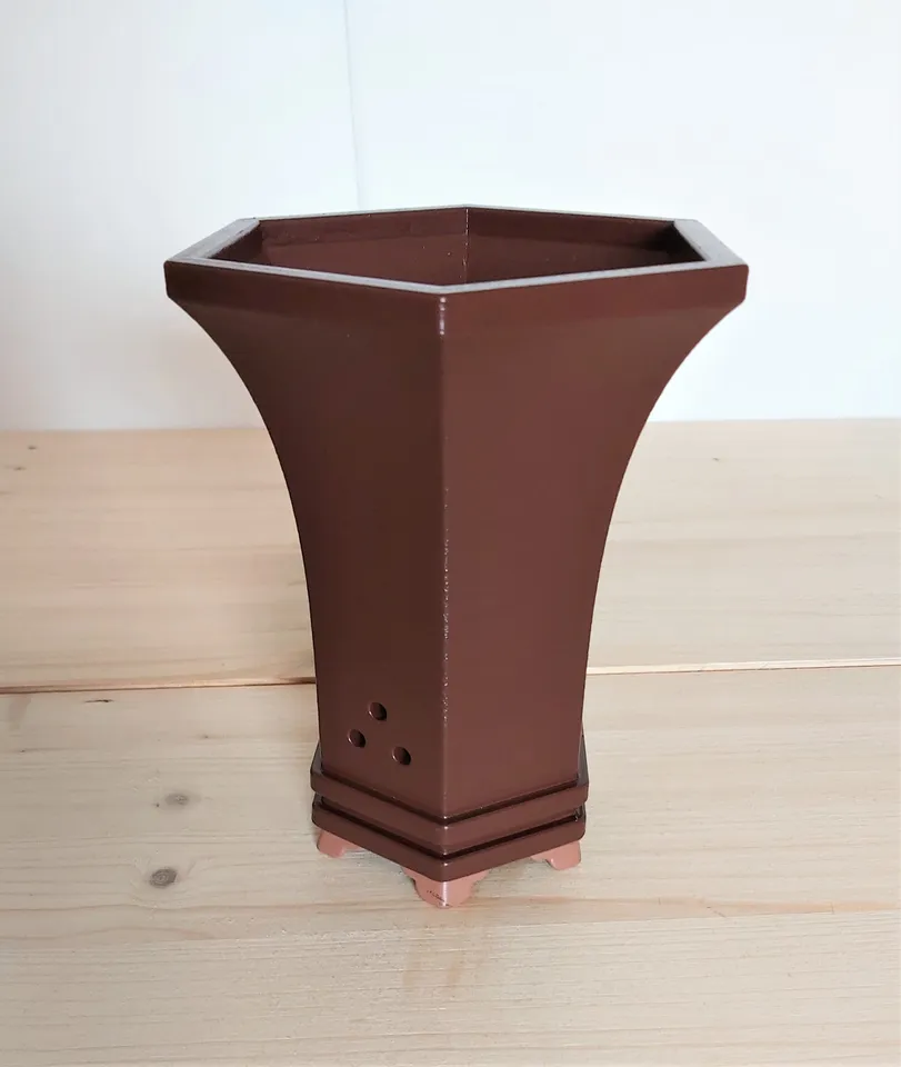 Bonsai pot 04 cascade hexagonal (shohin) by gskollnau | Download free ...