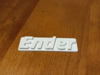 Ender Logo by Mark Drope Sr. | Download free STL model | Printables.com