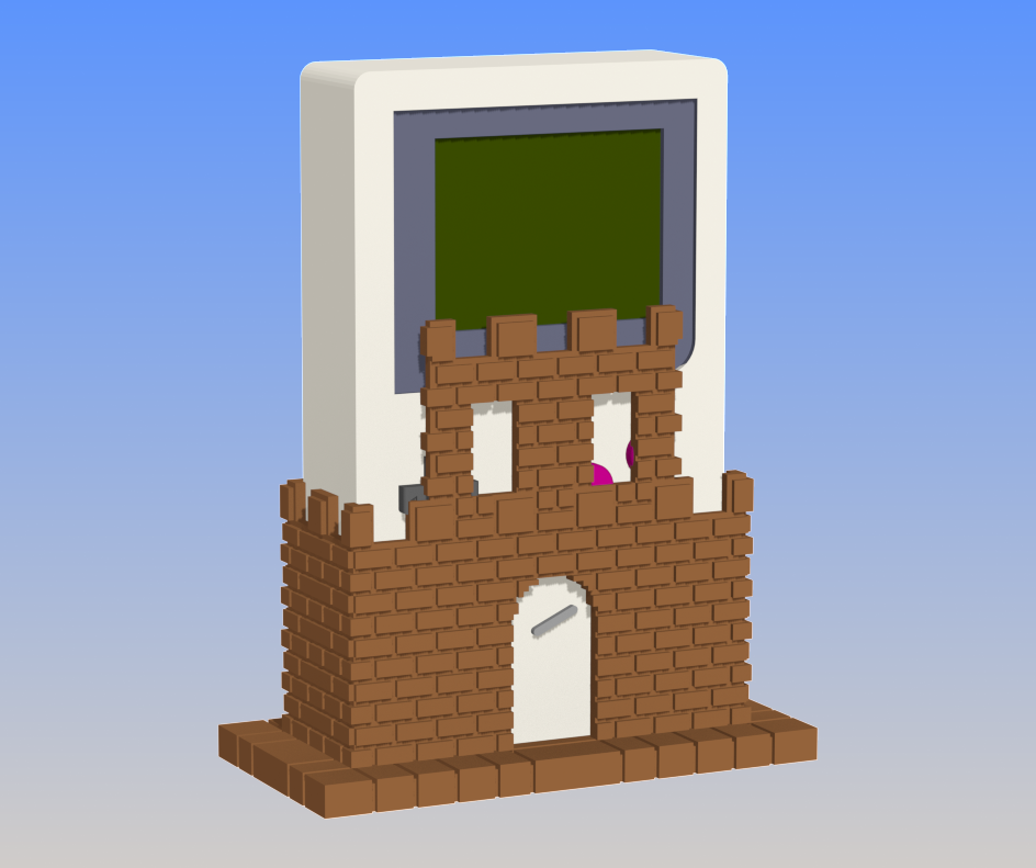 Mario Castle 8-bit GameBoy Stand by Dirac Arts | Download free STL ...