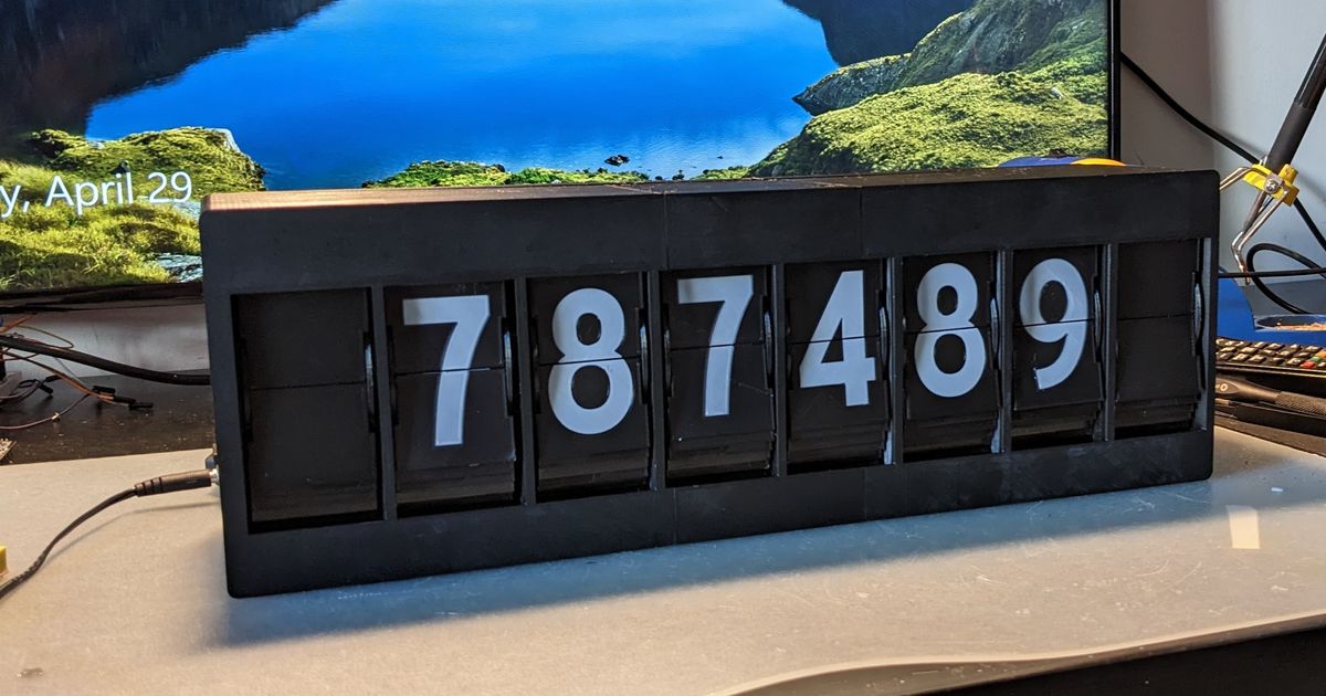 Split-Flap Display (8 Characters) by Miki | Download free STL model ...