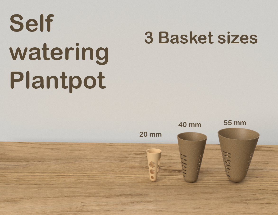 55mm basket for Self Watering Plant pot by Diadm | Download free STL ...