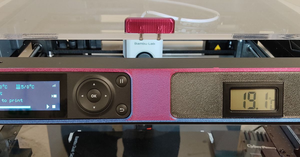 display holder for temperature sensor and front panel by Graemegb2001 ...