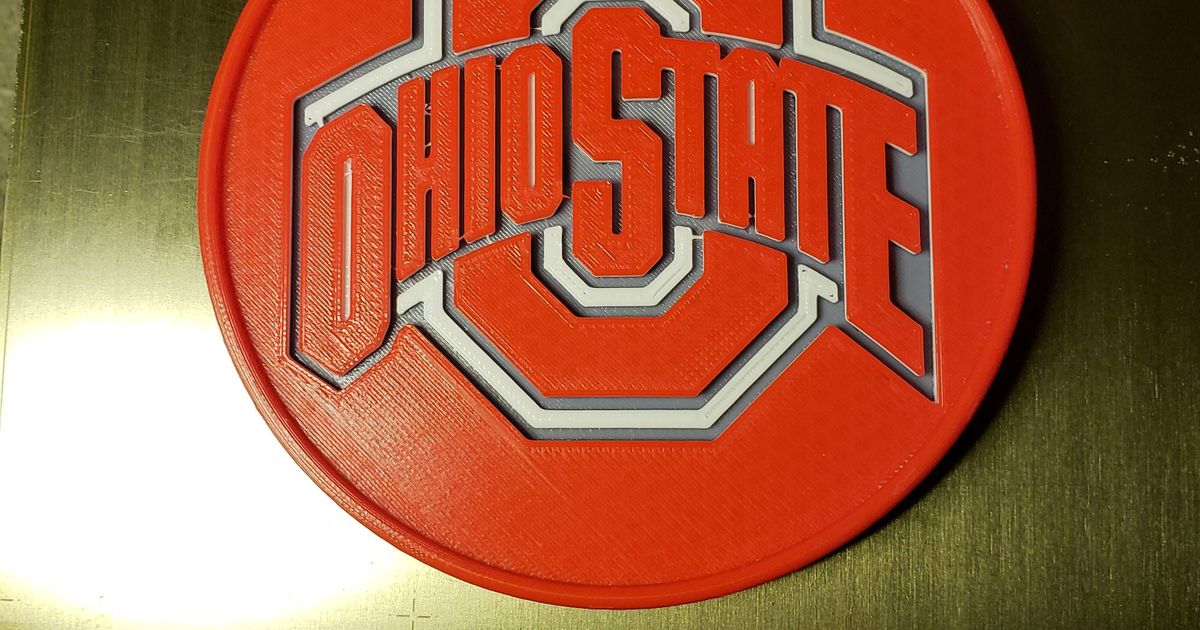 Ohio State Coaster by Sirprintsalot | Download free STL model ...