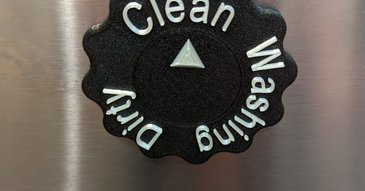 Print-in-Place Rotating Dishwasher Status Indicator by greg.giem ...