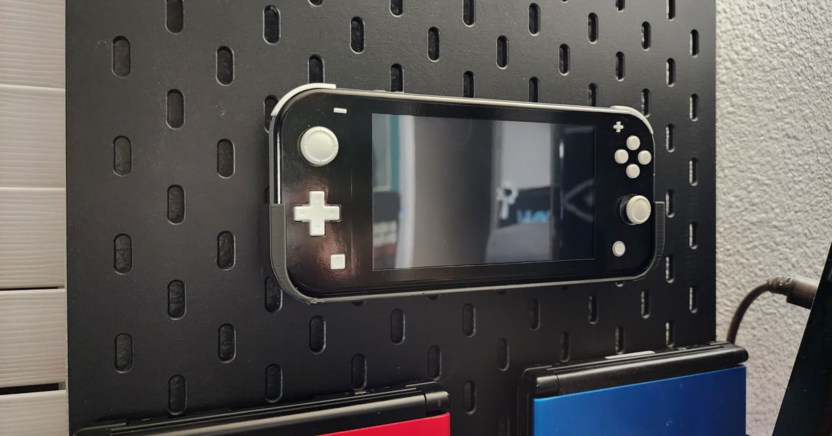 Switch Lite Skadis Mount by RMaupin | Download free STL model ...