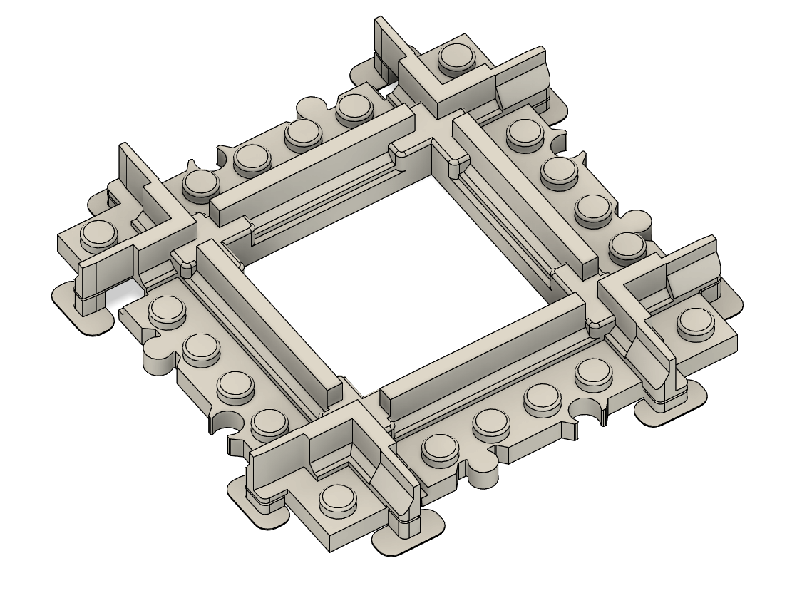 Lego compatible straight crossing (full and short versions) by lev ...