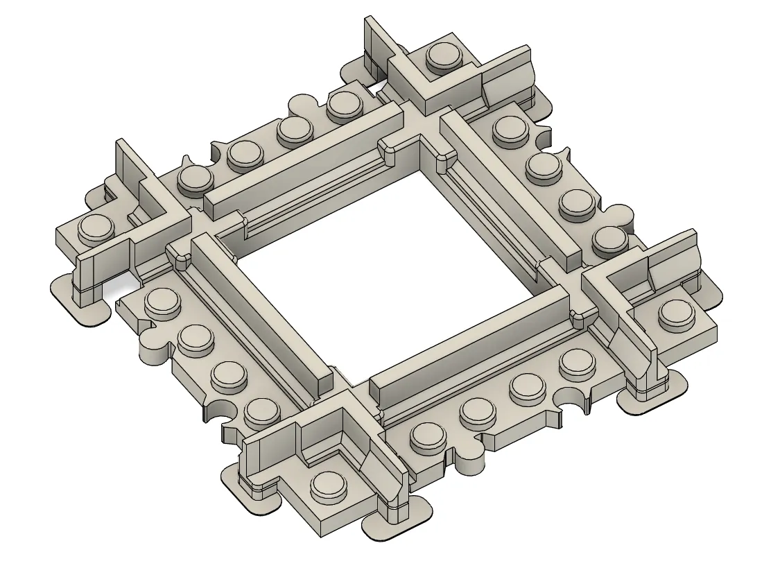 Lego compatible straight crossing (full and short versions) by lev ...