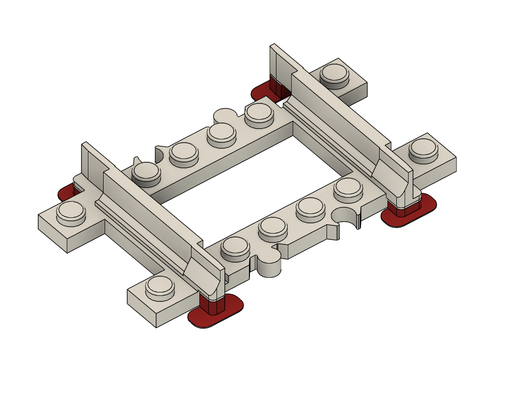 Lego compatible straight crossing (full and short versions) by lev ...