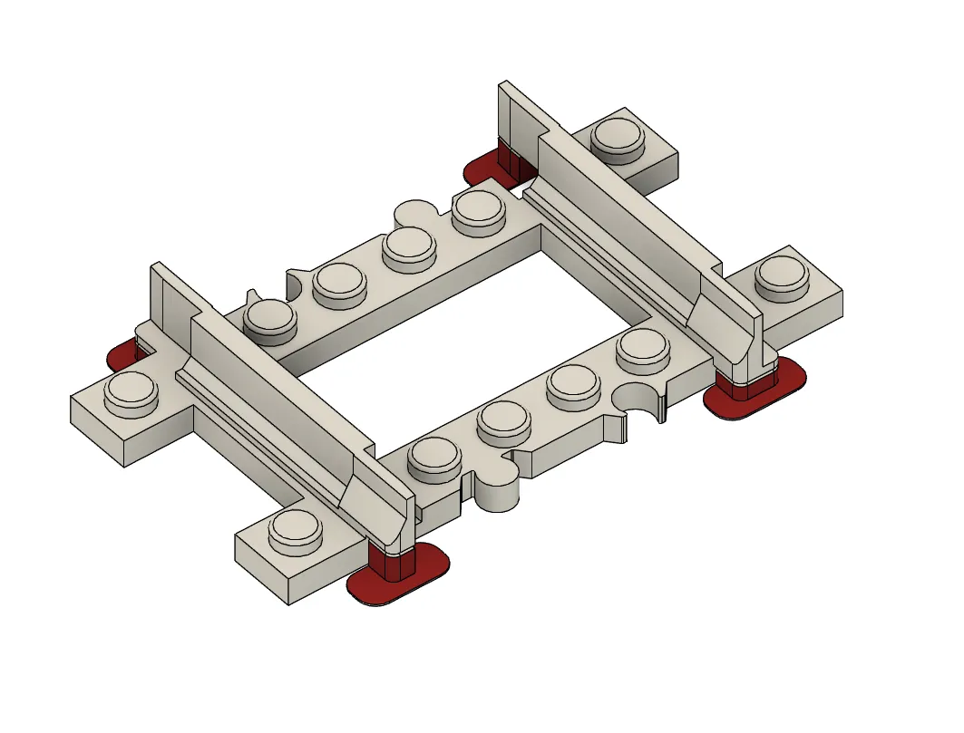 Lego compatible straight crossing (full and short versions) by lev ...