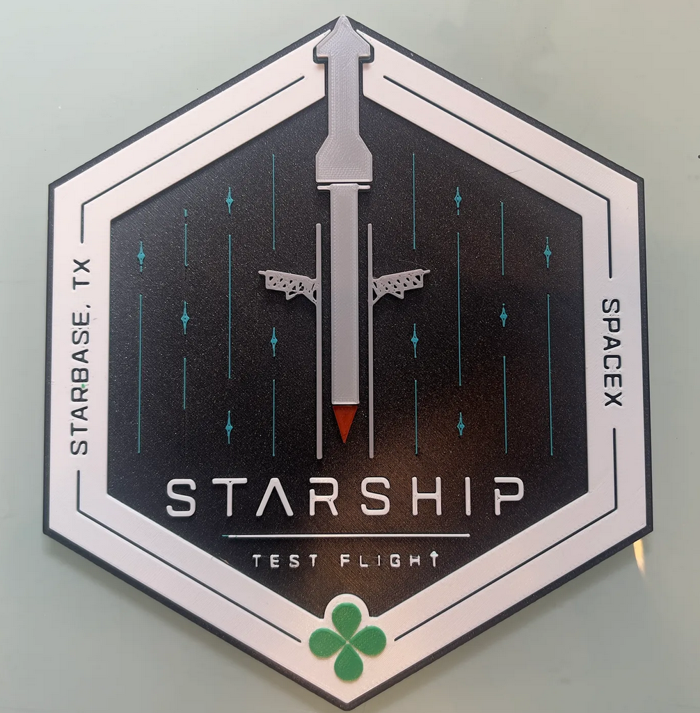 SpaceX Starship Test Flight Patch by J Dubya | Download free STL model ...