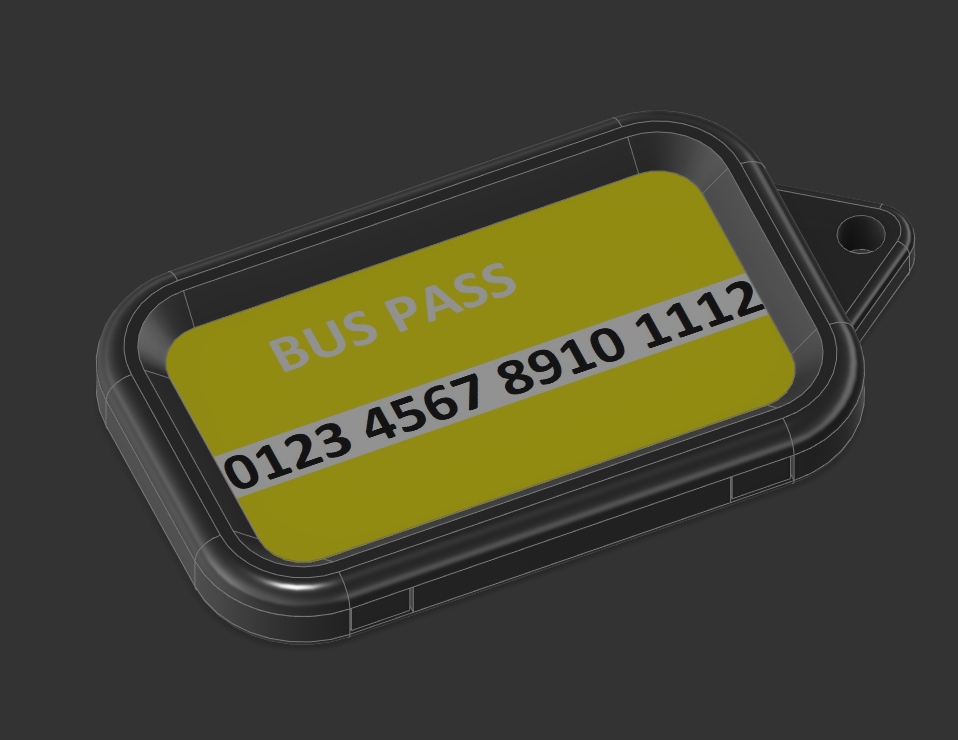 Bus pass sticker keychain holder by Vander | Download free STL model ...