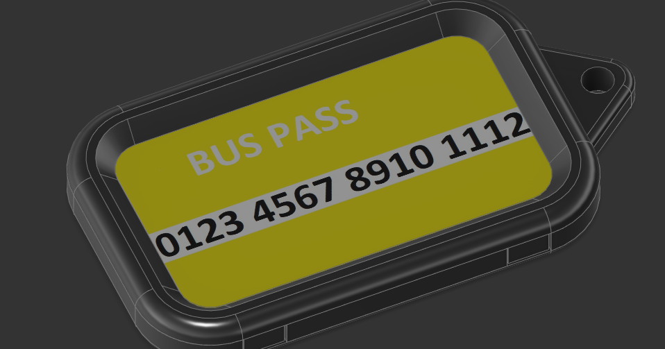 Bus pass sticker keychain holder by Vander | Download free STL model ...