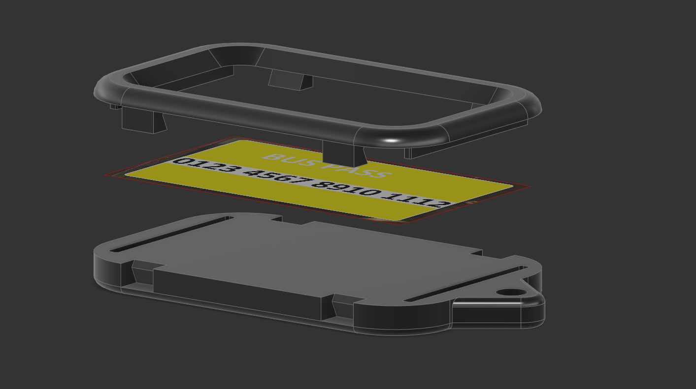 Bus pass sticker keychain holder by Vander | Download free STL model ...