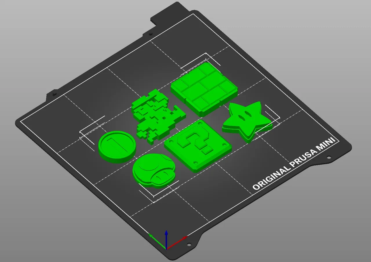 Mario Bros - fridge magnets by mihaupe | Download free STL model ...