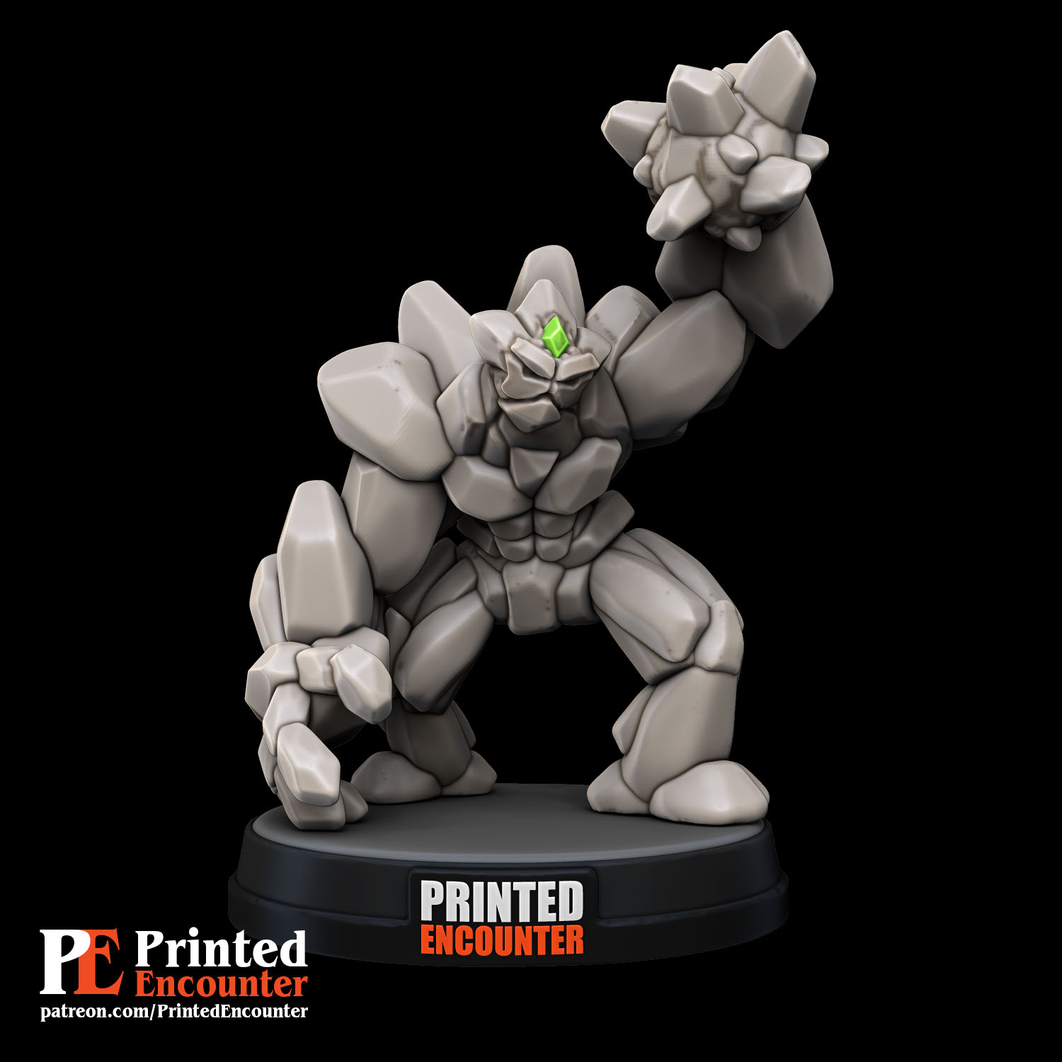 Earth Elemental v2 by Printed Encounter | Download free STL model ...