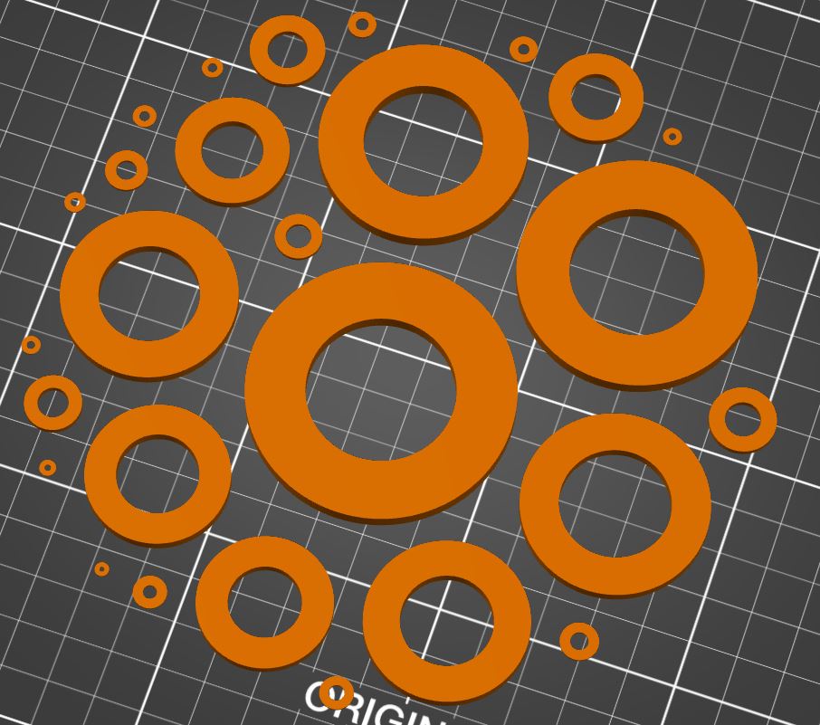 Screw Spacers Collection from M1 to M90 by Cikro | Download free STL ...
