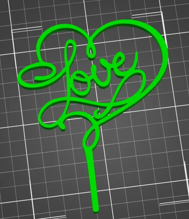 Love cake topper by Gnappo | Download free STL model | Printables.com