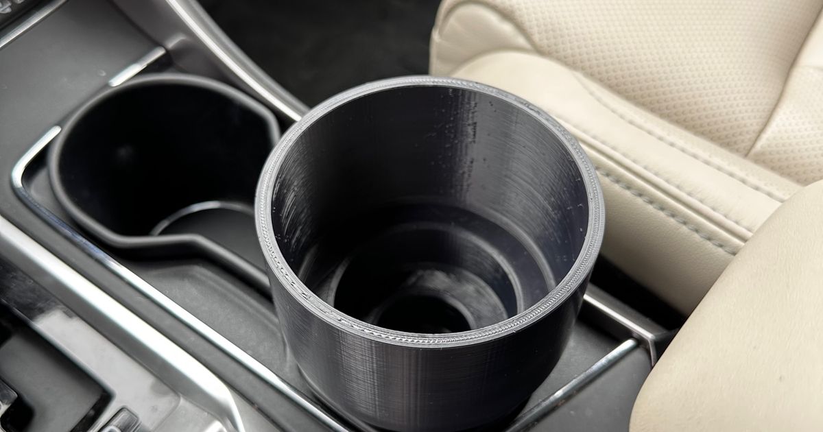 Car Cup Holder Adapter for Large Bottles by mattj1230 | Download free ...