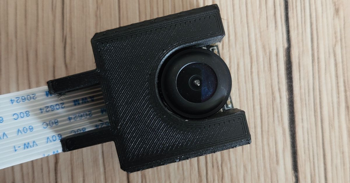 RPi camera (fisheye) case with top cover ~ Boîtier pour caméra RPi ...