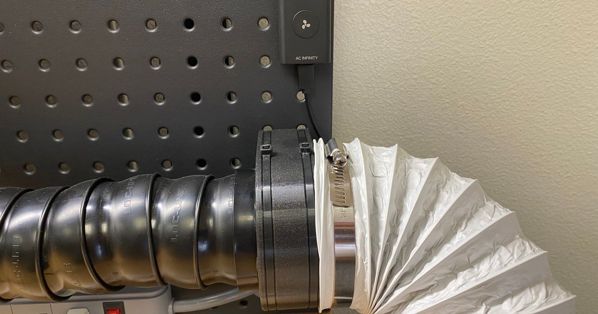 2.5 In Loc-Line to 4 Inch Duct Adapter by Matthew B | Download free STL ...