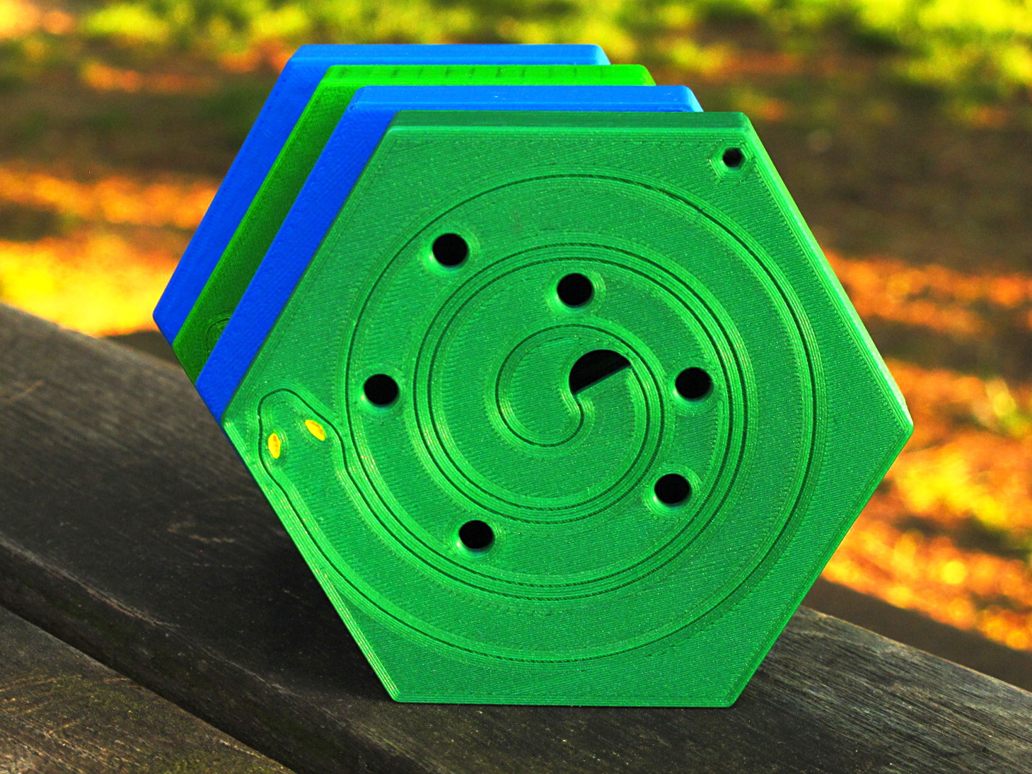 Low tone pocket snake flute rolled into the hexagonal shape by Maclab ...
