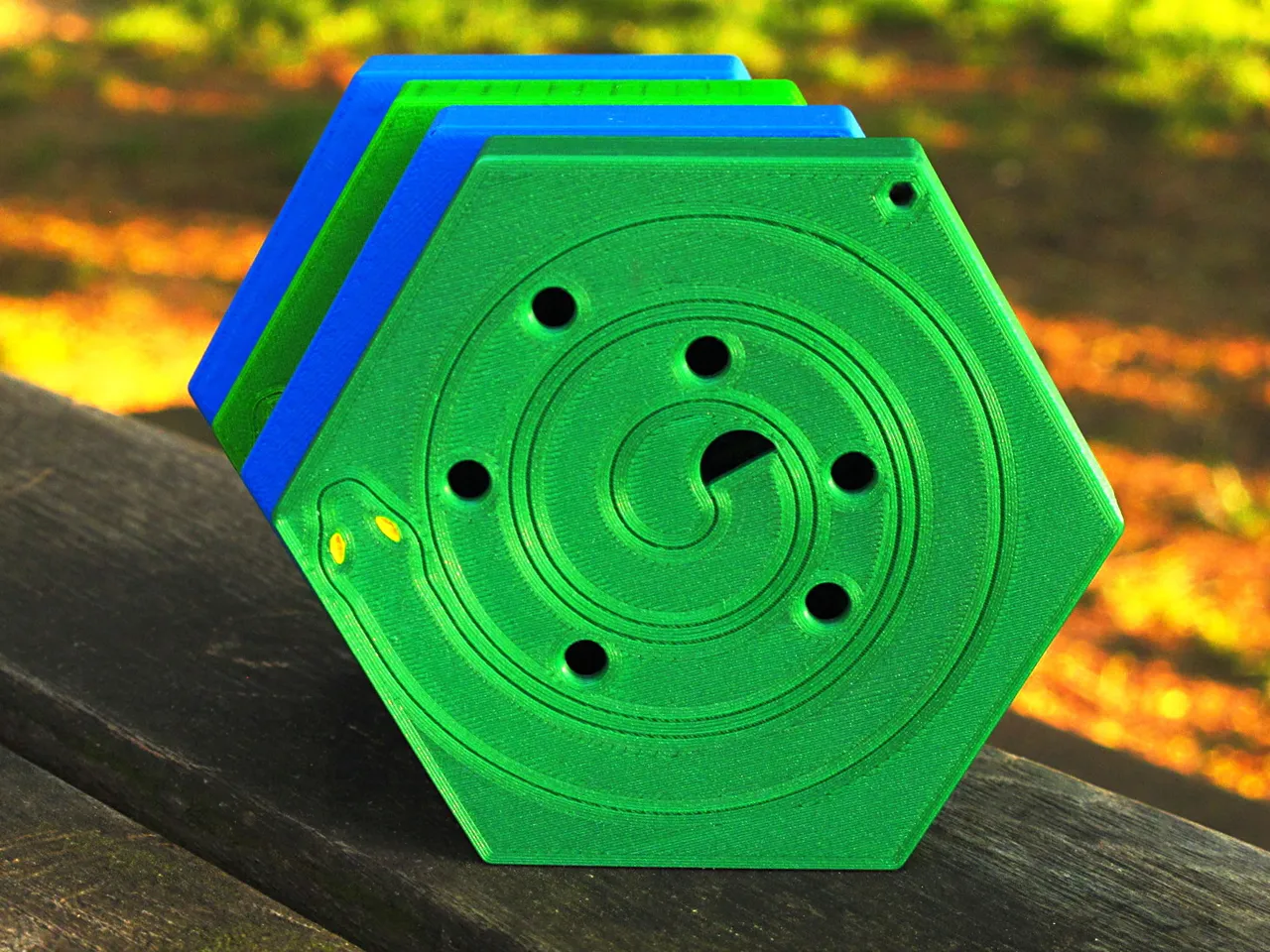 Low tone pocket snake flute rolled into the hexagonal shape by Maclab ...
