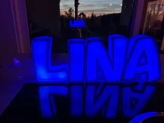 LINA LED- Namenslampe (Name lamp) kleine Schrift by T-D3SIGN | Download ...