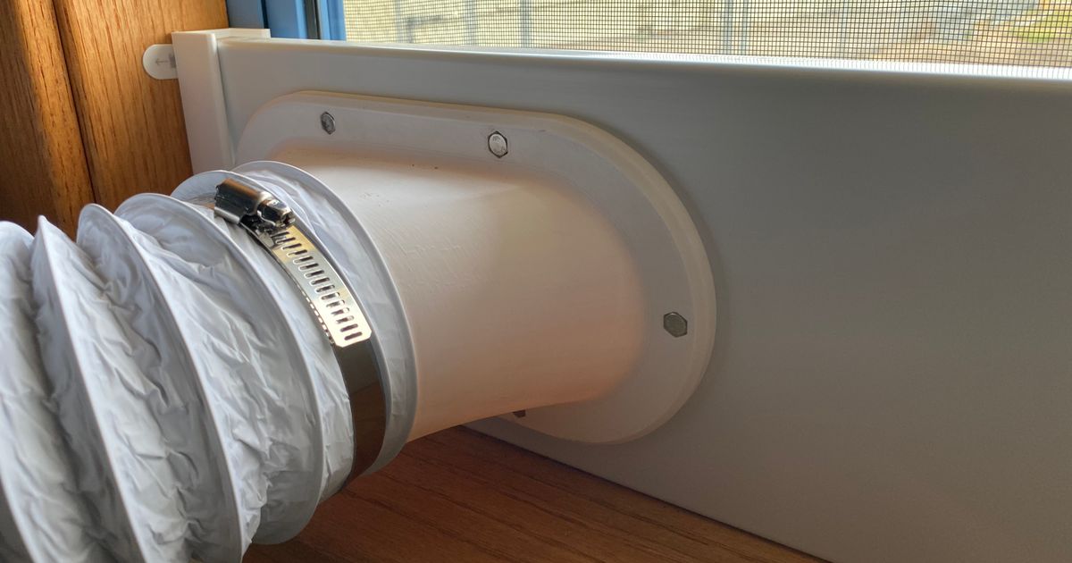 4 Inch Duct to Window Kit Adapter by Matthew B | Download free STL ...