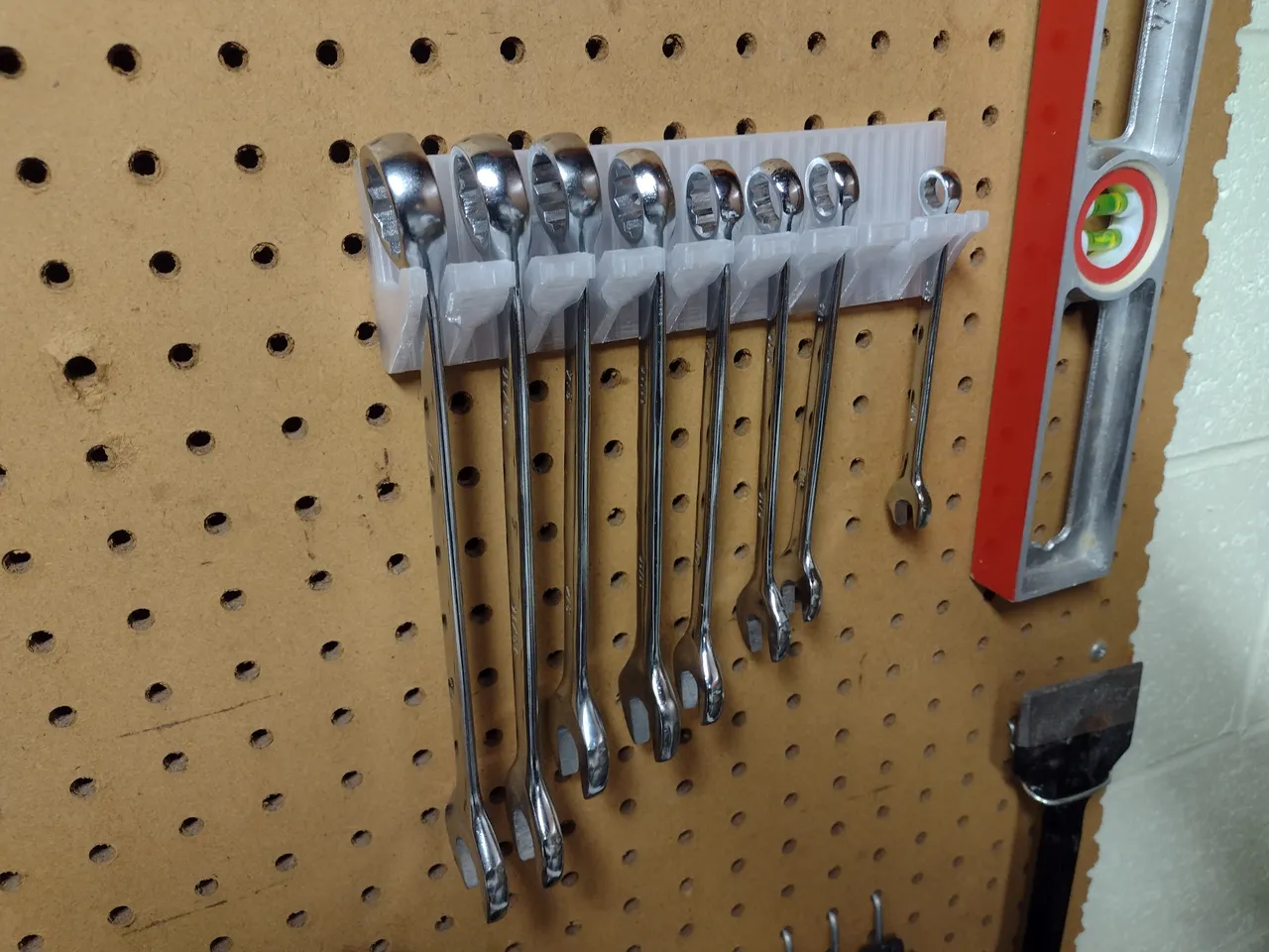 Combination Wrench Pegboard Holder by Labrat_1023 | Download free STL model | Printables.com
