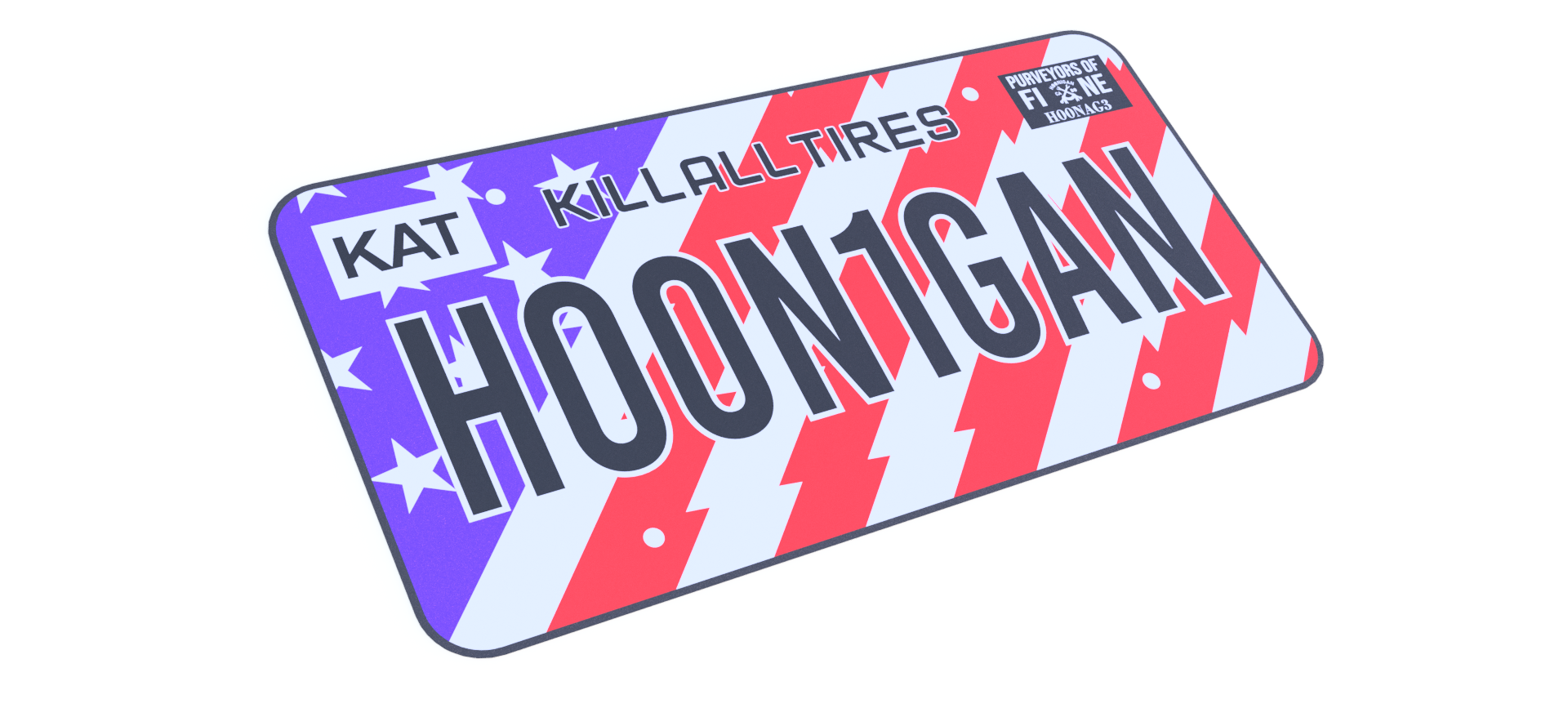 Hooningan license plate logo for 4 colors by Ljhtom (Javier Hernando ...