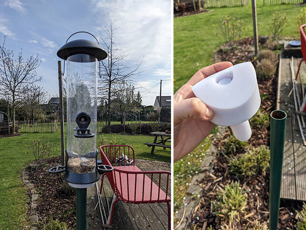 Bird silo Pole mount adapter (32mm Ø) by Miss-Art3mis | Download free ...