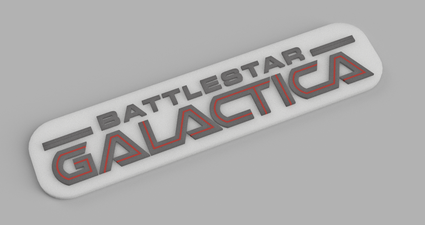 Multicolor Battlestar Galactica Badge by Kiloler | Download free STL ...