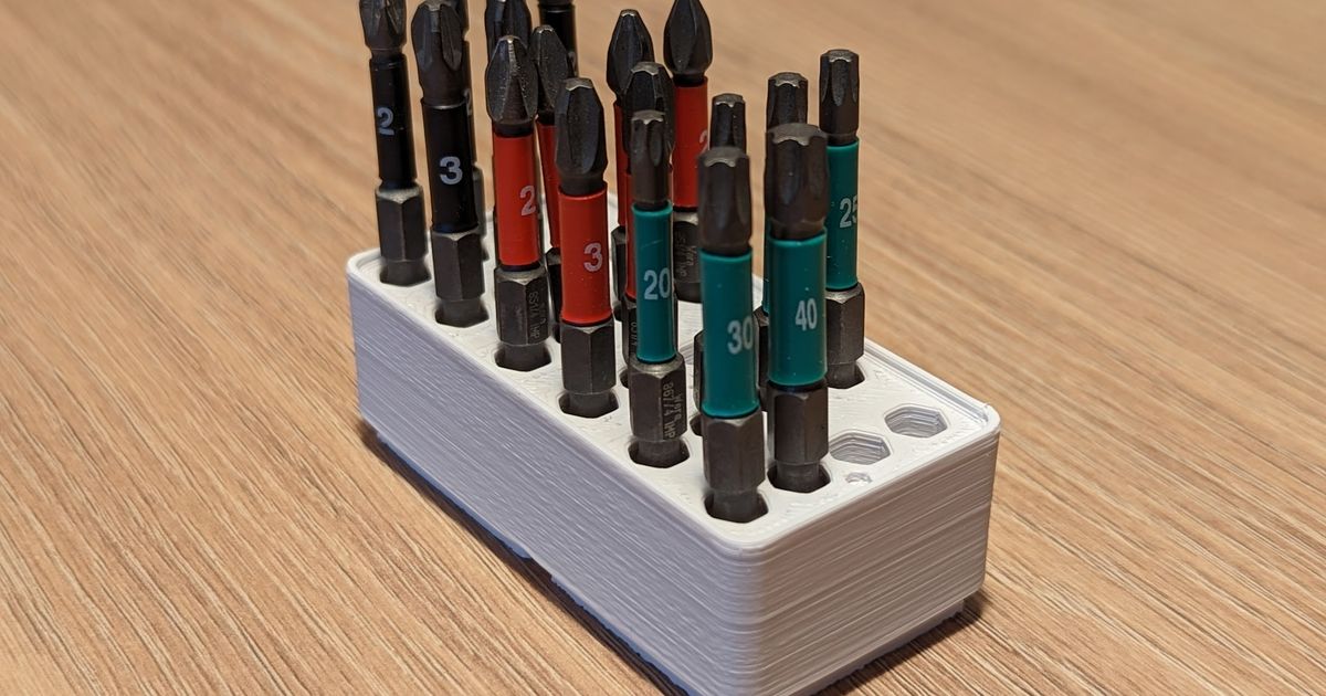 Gridfinity hex bit stand for Torx, Phillips Head/Frearson, and Star ...