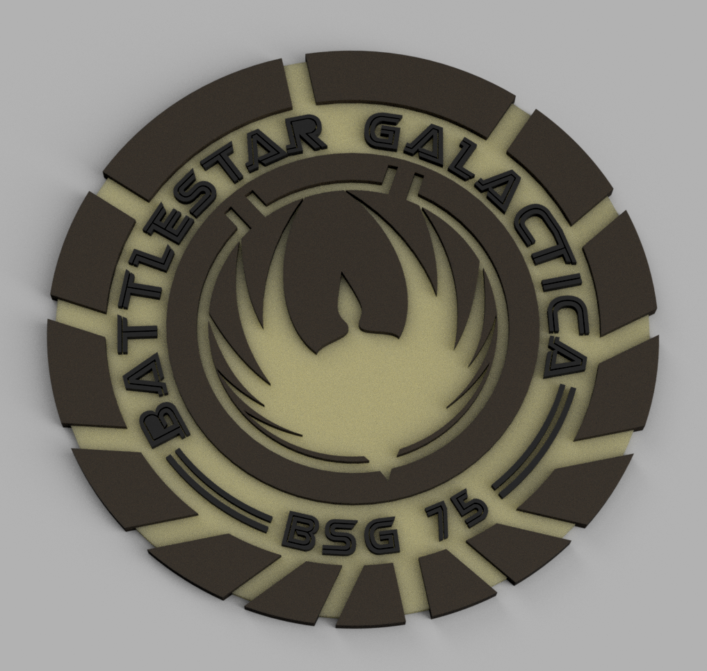 Multicolor Battlestar Galactica Officer Badge by Kiloler | Download ...