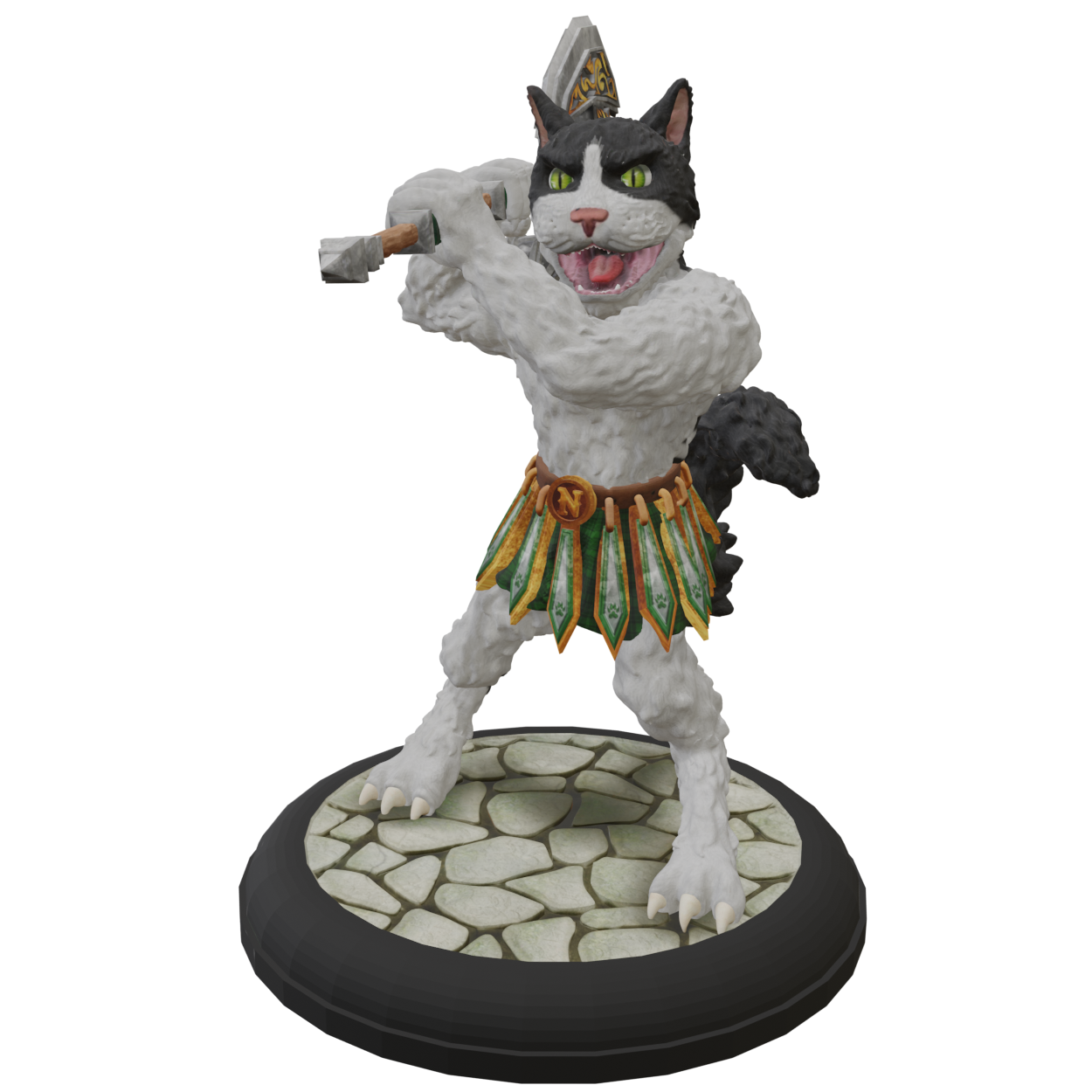 Noah the Cat Warrior by Mehdals by Mehdals | Download free STL model ...