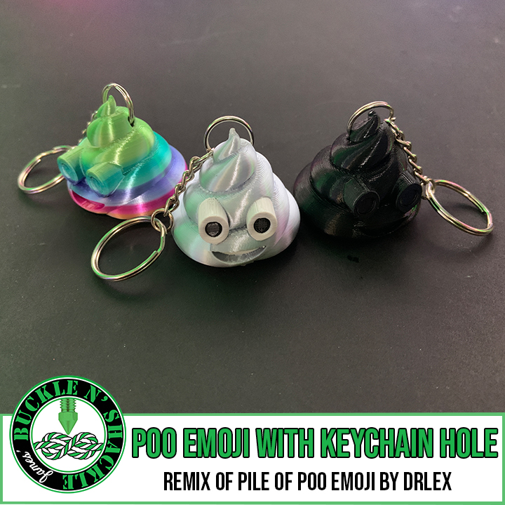 Pile of Poo Emoji with Keyring Hole by Bucklenshackle | Download free ...