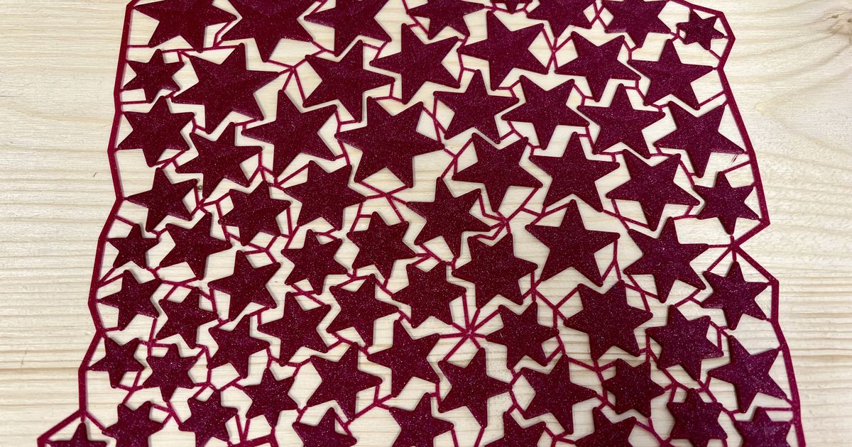 67-Star Array Frame: Assorted Sizes for Easy 3D Printing by Lucky ...