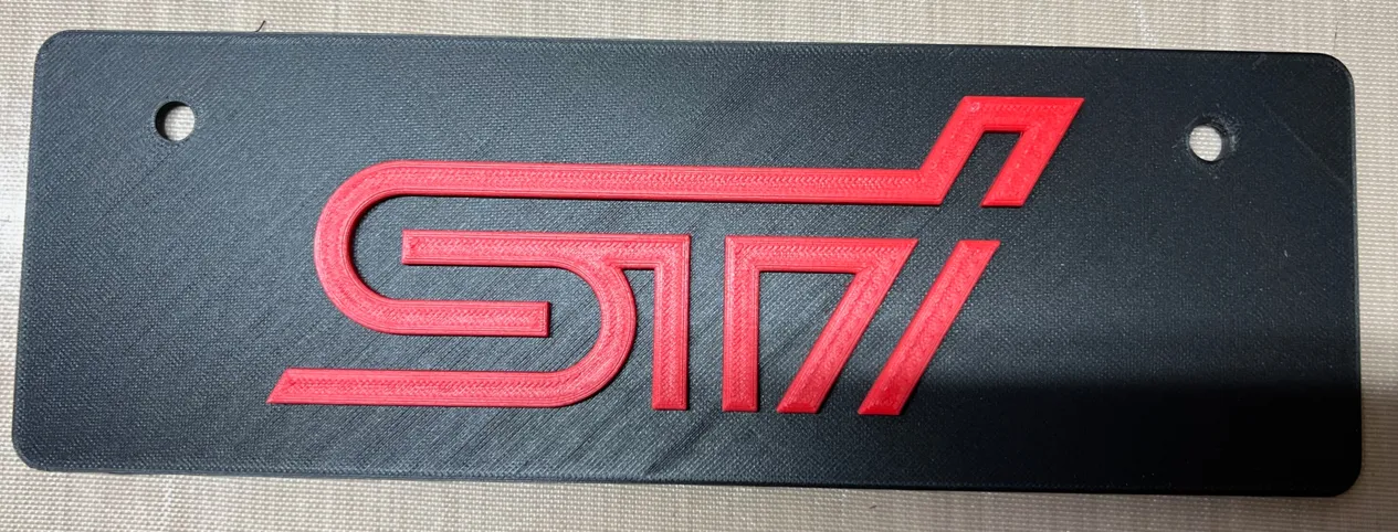 Marquee Plate for Subaru STI by Glenn | Download free STL model ...