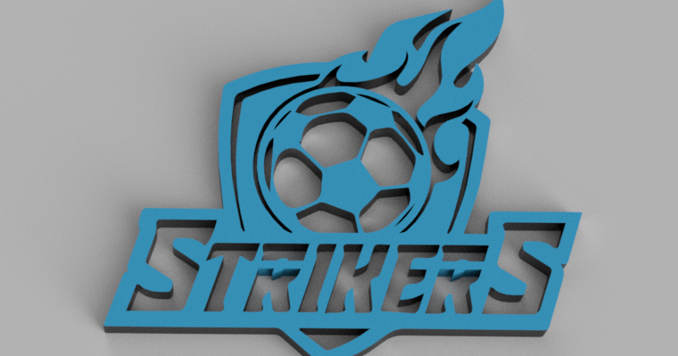 Strikers Soccer Logo (Keychain) by automontronic | Download free STL ...