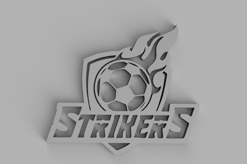 Strikers Soccer Logo (Keychain) by automontronic | Download free STL ...