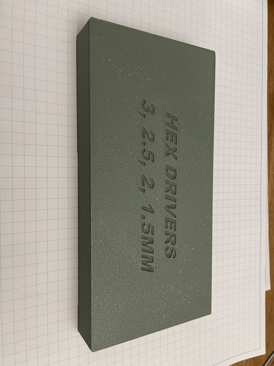 Minimalist Hex Driver Case (Organizer) w/ Lid (No Supports) by Andrew Nelson | Download free STL ...