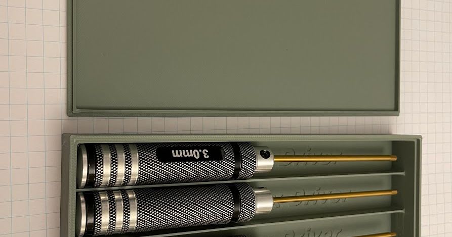 Minimalist Hex Driver Case (Organizer) w/ Lid (No Supports) by Andrew Nelson | Download free STL ...